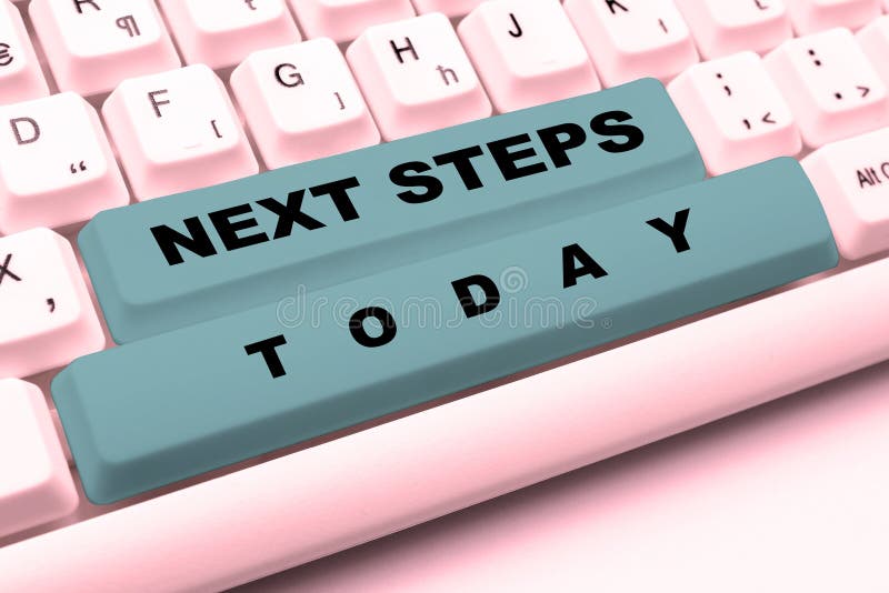 Text Showing Inspiration Next Steps. Business Overview Numper of ...