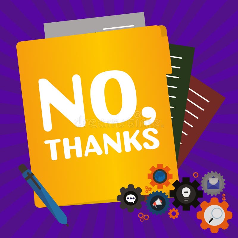 Text Showing Inspiration No, Thanks. Concept Meaning Answering Question ...