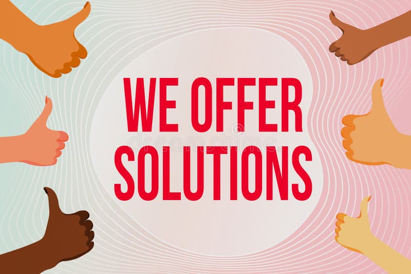 Text Caption Presenting we Offer Solutions. Business Showcase Way To ...