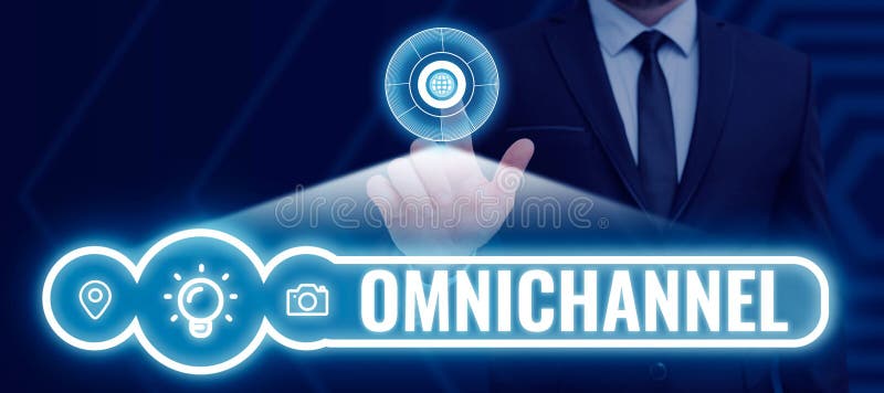 Conceptual Caption Omnichannel. Internet Concept Type of Retail that ...