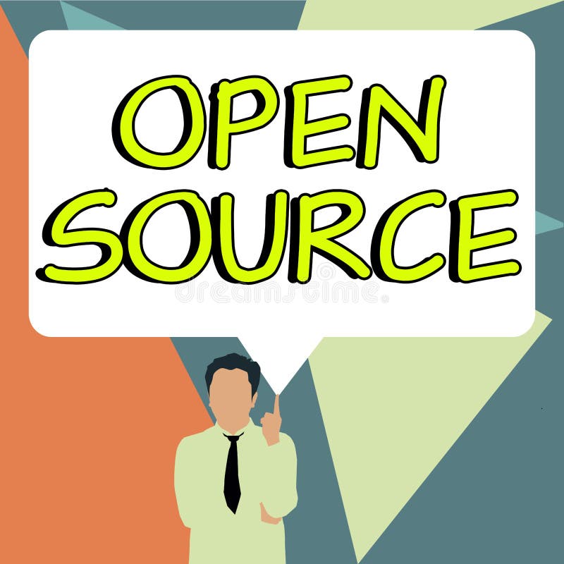 Conceptual Caption Open Source Internet Concept Denoting Software Which Original Source Code