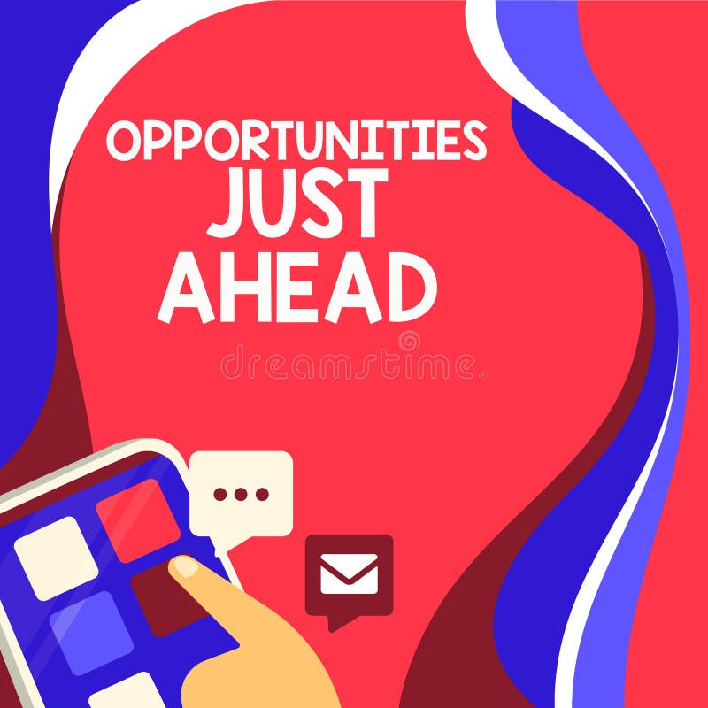 Conceptual Caption Opportunities Just Ahead. Business Idea Set of ... Conceptual Caption Opportunities Just Ahead. Business Idea Set of ...