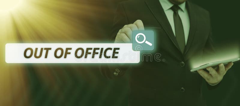 Conceptual Caption Out of Office. Word for Outside the Job Nobody in ... Conceptual Caption Out of Office. Word for Outside the Job Nobody in ...