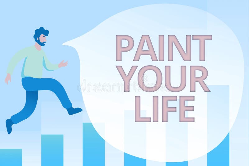 Conceptual Caption Paint Your Life. Word for Taking Control and Create ... Conceptual Caption Paint Your Life. Word for Taking Control and Create ...