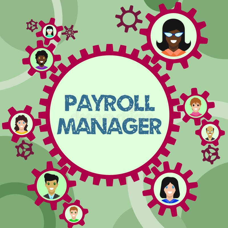 Conceptual Caption Payroll Manager. Internet Concept Maintains Payroll ...