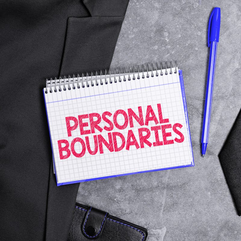 Conceptual Caption Personal Boundaries. Business Concept Something that ...