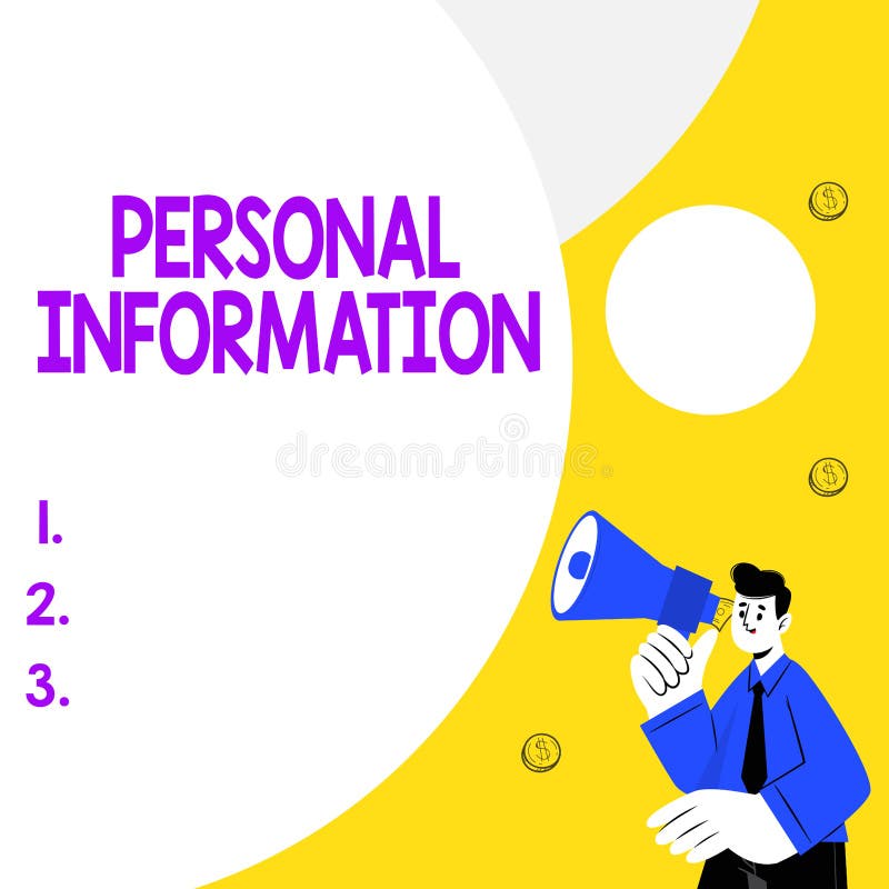 Conceptual Display Personal Information. Word Written on Recorded ...