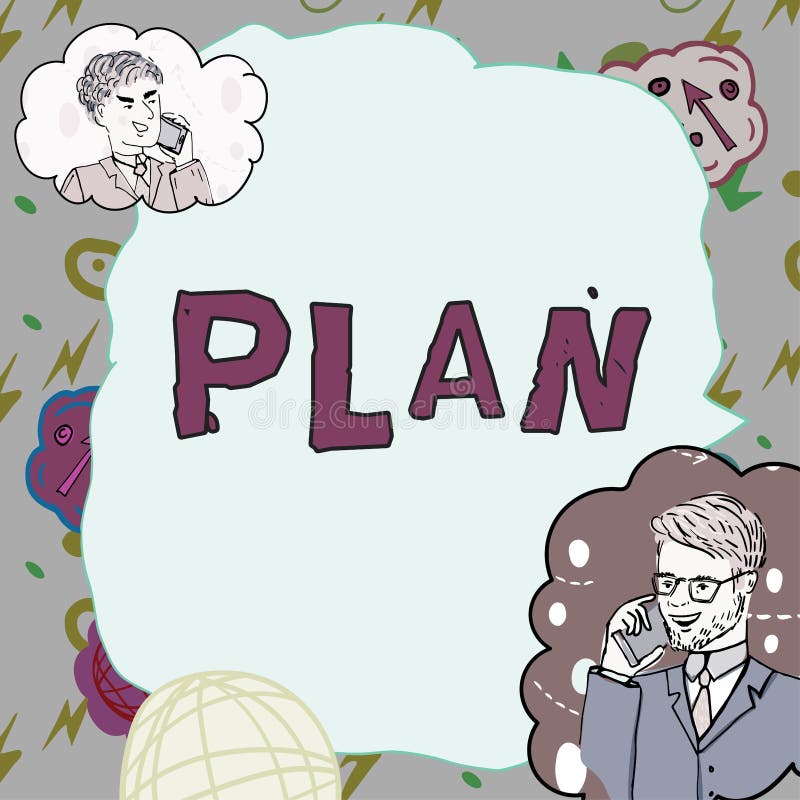 Text Caption Presenting Plan. Business Concept Start of a Detailed ...