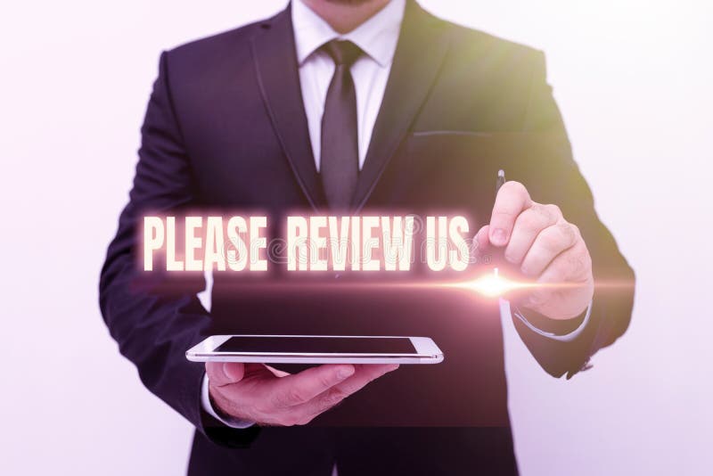 Conceptual Caption Please Review Us. Business Idea Situation or System ... Conceptual Caption Please Review Us. Business Idea Situation or System ...