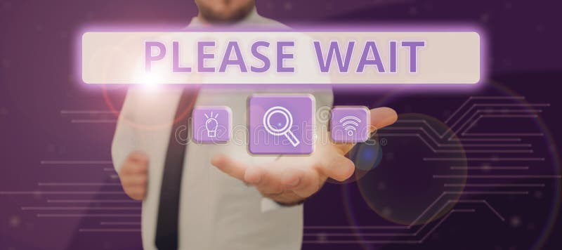 Conceptual Caption Please Wait. Internet Concept To Pause Any ... Conceptual Caption Please Wait. Internet Concept To Pause Any ...