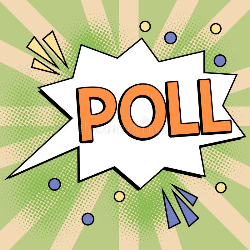 Writing Displaying Text Poll. Business Showcase Record of the Number of ...