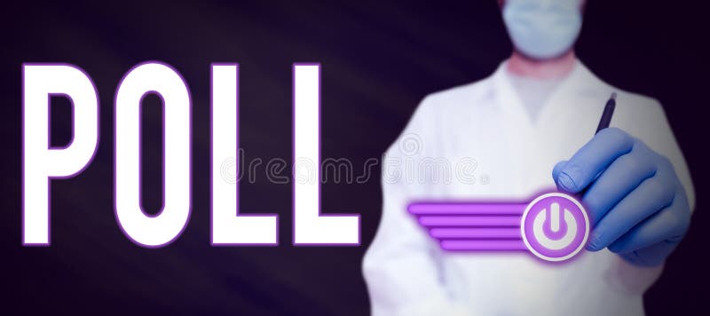 Conceptual Caption Poll. Conceptual Photo Record of the Number of Votes ...