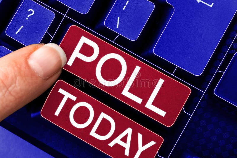 Conceptual Caption Poll. Word Written on Record of the Number of Votes ...