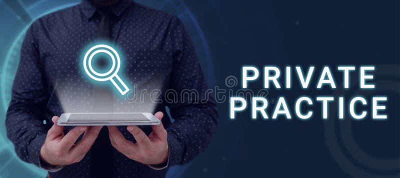 Hand Writing Sign Private Practicework of Professional Practitioner ...