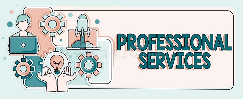 Conceptual Caption Professional Services. Internet Concept Offer Knowledge Based Help Some ...