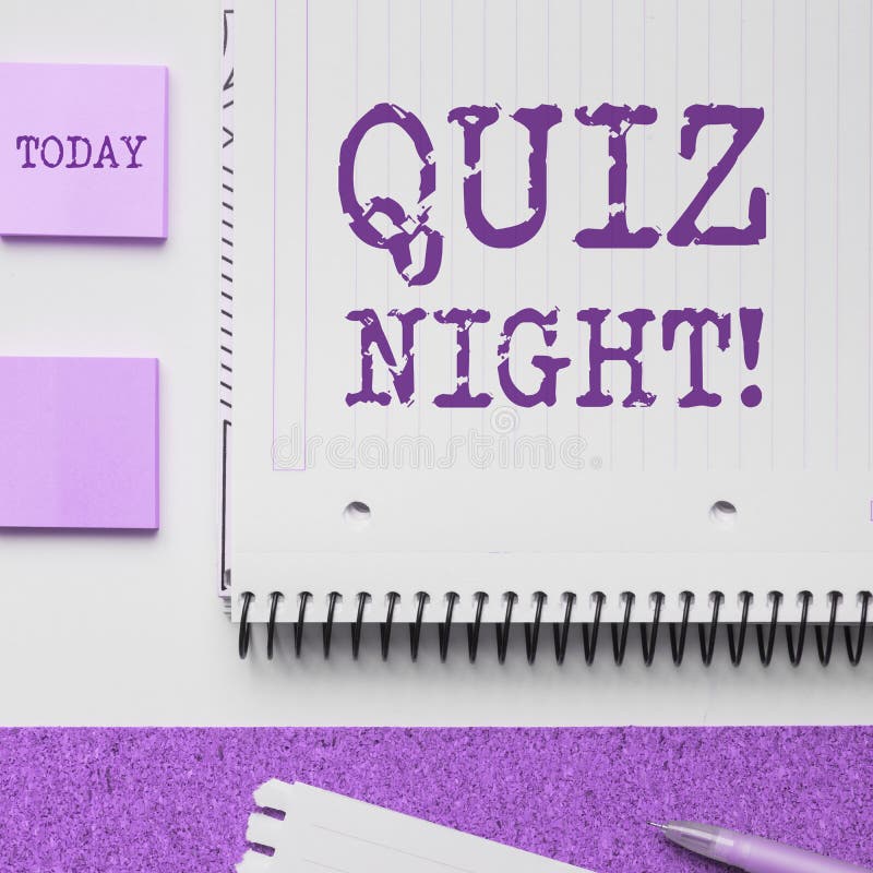 Conceptual Caption Quiz Night. Word for Evening Test Knowledge ...