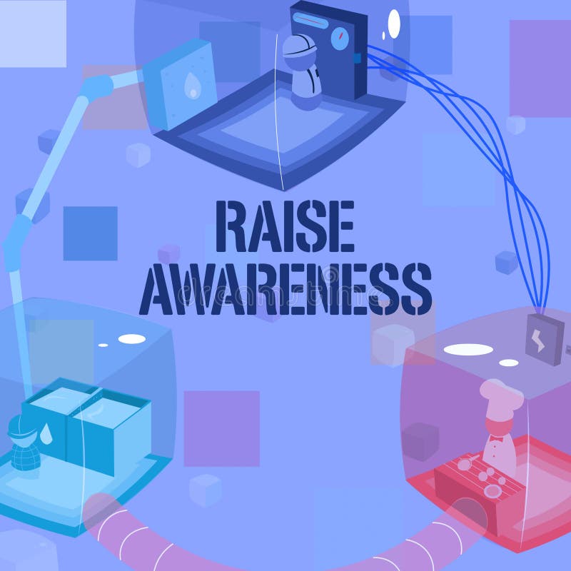 Conceptual Caption Raise Awareness. Conceptual Photo Creating a ...