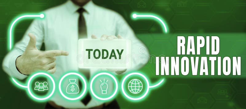 Conceptual Caption Rapid Innovation. Business Idea Characteristic of a ...