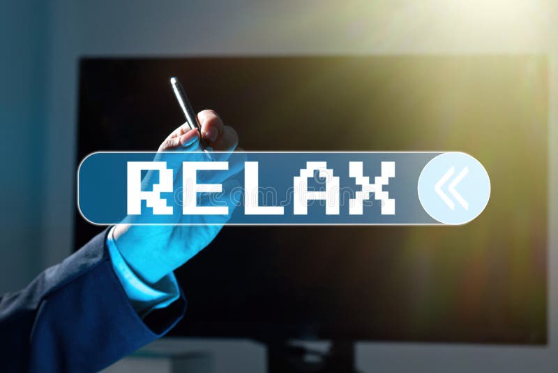 Conceptual Display Relax. Business Showcase Become less Active More ...