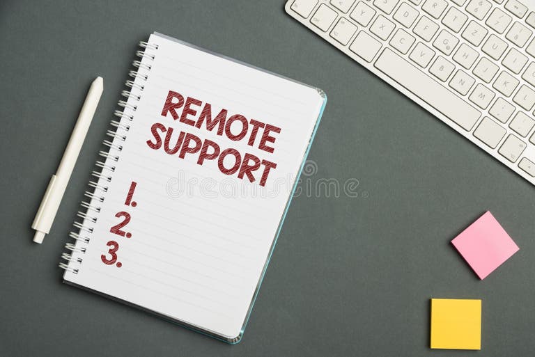 Handwriting Text Remote Support. Business Showcase Type of Secure ...