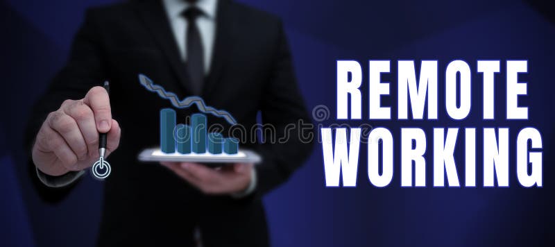 Conceptual Caption Remote Working. Concept Meaning Situation in Which ...