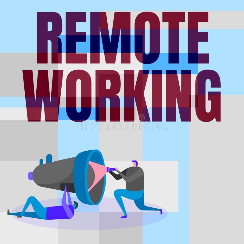 Conceptual Caption Remote Working. Word for Style that Allows ...