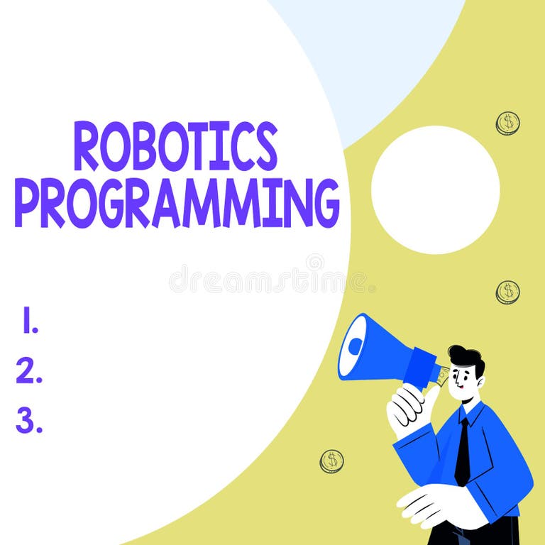 Text Sign Showing Robotics Programming. Word Written on Software that ...