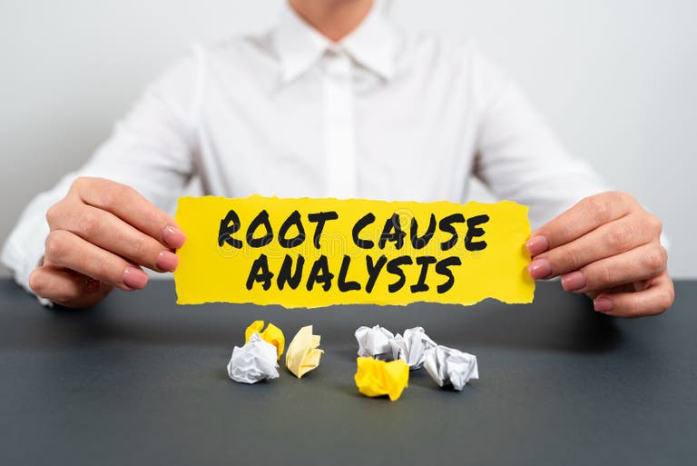 Sign Displaying Root Cause Analysis Word Written On Method Of Problem Solving Identify Fault Or