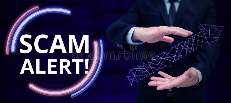 Conceptual Caption Scam Alert. Conceptual Photo Warning Someone about ... Conceptual Caption Scam Alert. Conceptual Photo Warning Someone about ...