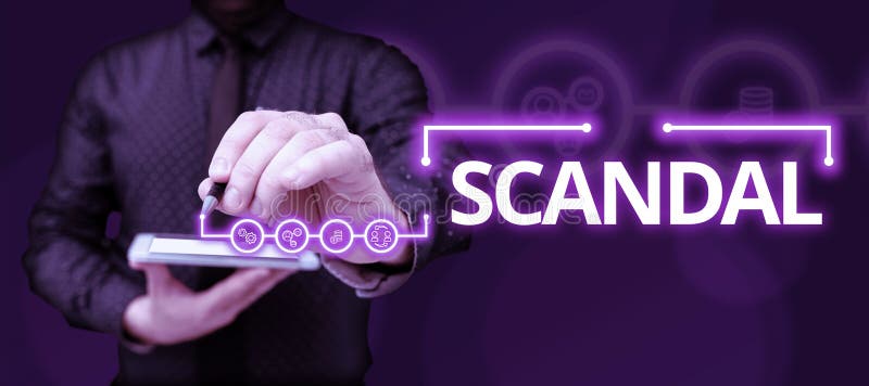 Conceptual Caption Scandal. Business Approach an Action or Event ...