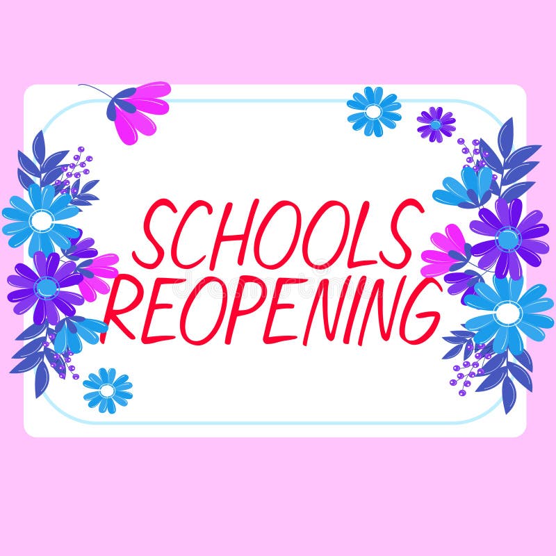 Writing Displaying Text Schools Reopening. Business Overview Classes ...