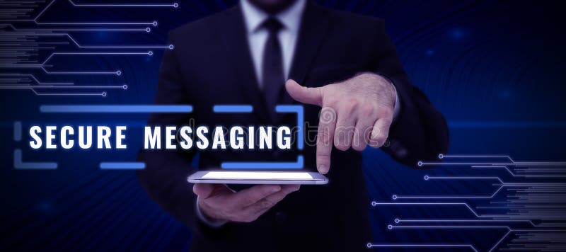 Conceptual Caption Secure Messaging. Conceptual Photo Increasing ...