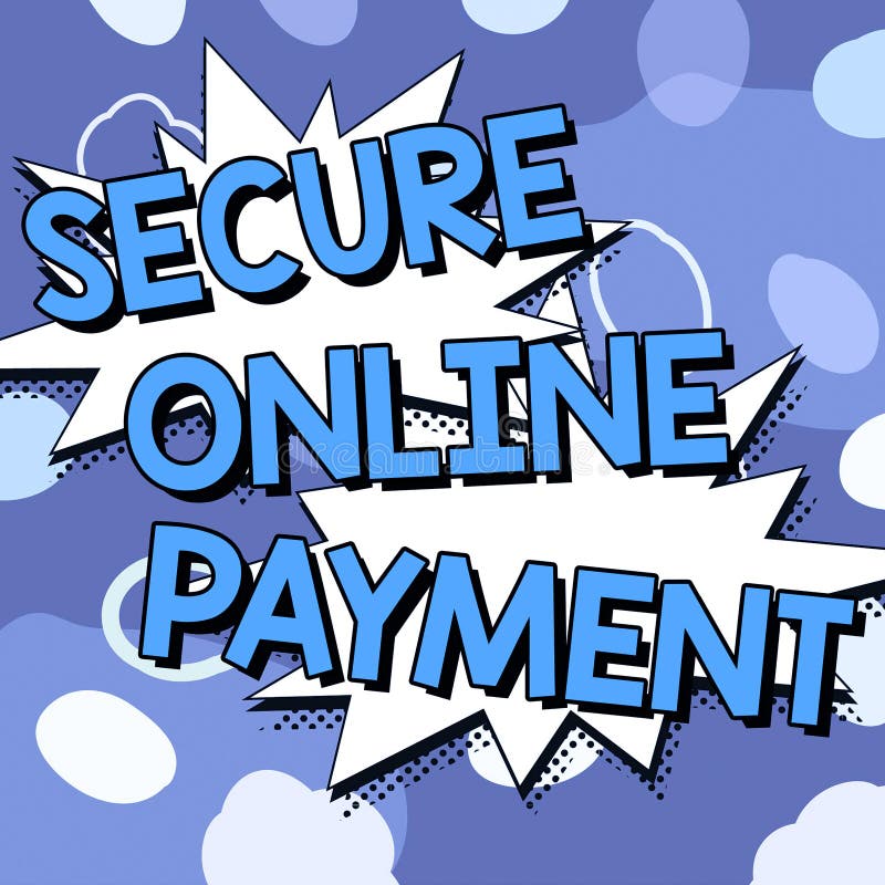 Conceptual Caption Secure Online Payment. Business Showcase Safe ...