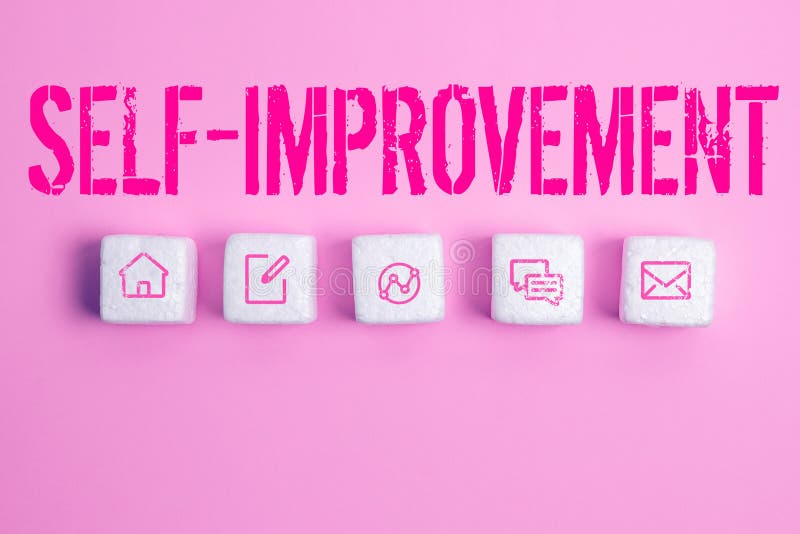 Conceptual Display Self Improvement. Concept Meaning Process of Making ...