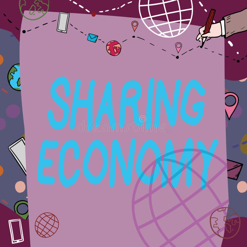 Conceptual Caption Sharing Economy. Internet Concept Economic Model ...