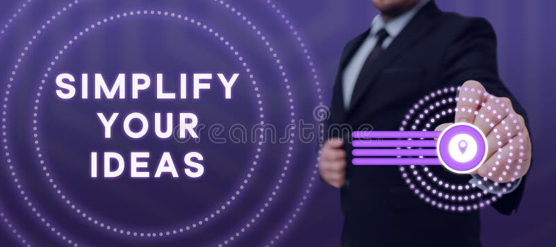 Conceptual Caption Simplify Your Ideas. Business Showcase Make Simple ...