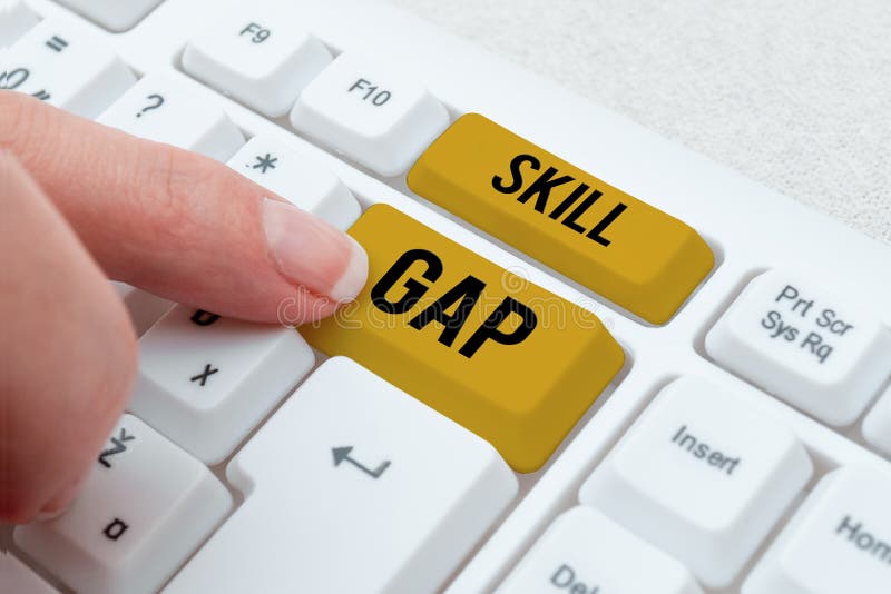 Text Sign Showing Skill Gap. Business Overview Refering To a Person S ... Text Sign Showing Skill Gap. Business Overview Refering To a Person S ...
