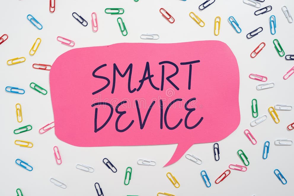 Text Caption Presenting Smart Device. Concept Meaning Electronic Gadget ...