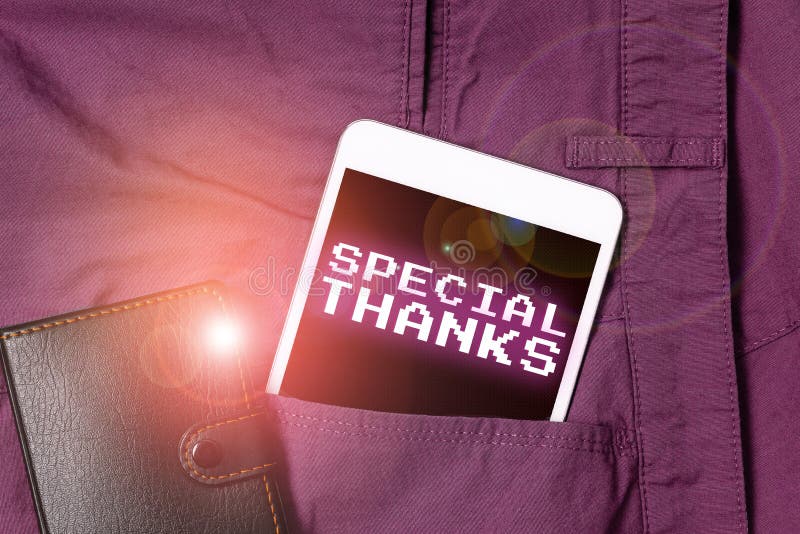 Conceptual Caption Special Thanks. Word for Expression of Appreciation ...