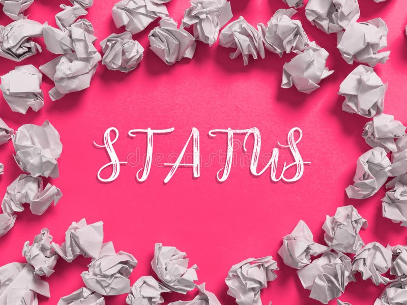 Conceptual Caption Status. Business Idea Situation at a Particular Time ...