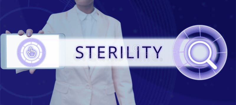 Conceptual Caption Sterility. Business Concept a Condition of Being ...