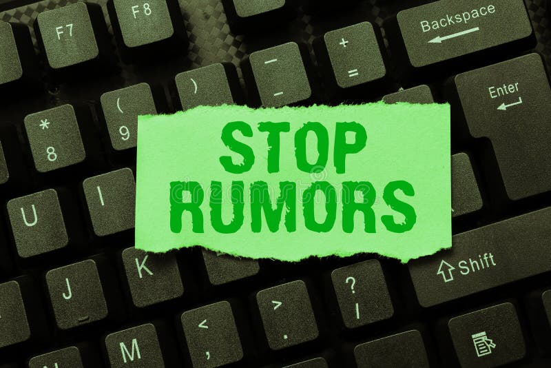 Conceptual Caption Stop Rumors. Word for Put an End Circulating the ...