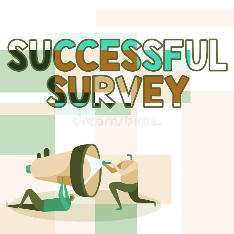 Conceptual Caption Successful Survey. Business Concept Generate High ...
