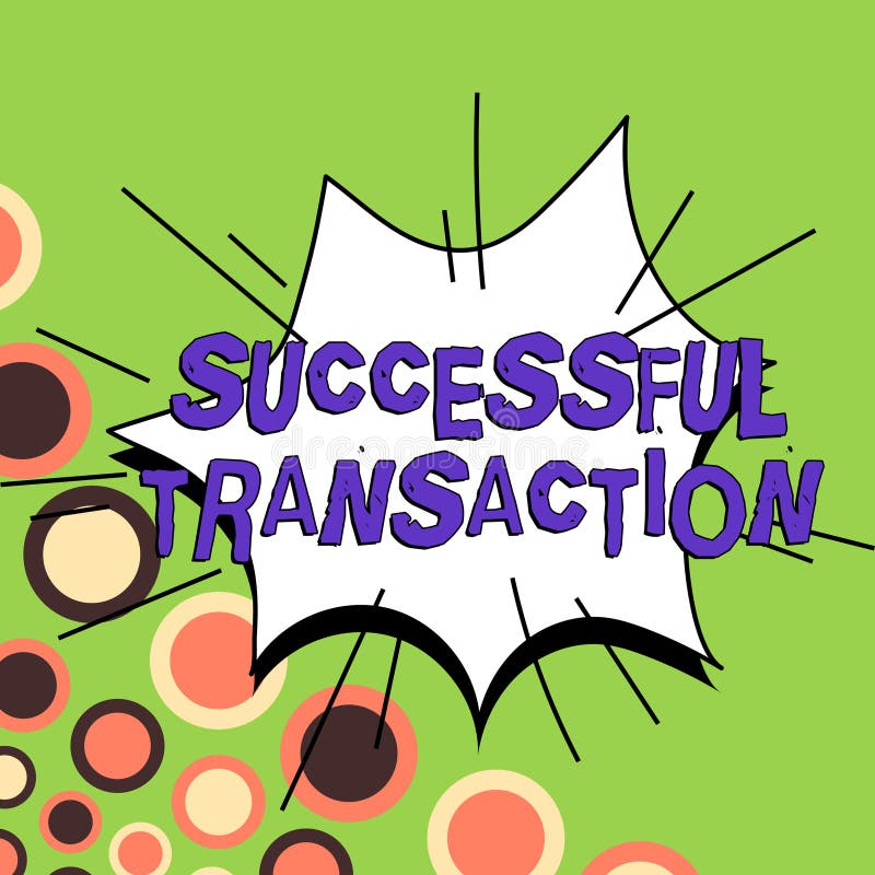 Handwriting Text Successful Transaction. Word for Generate High ...
