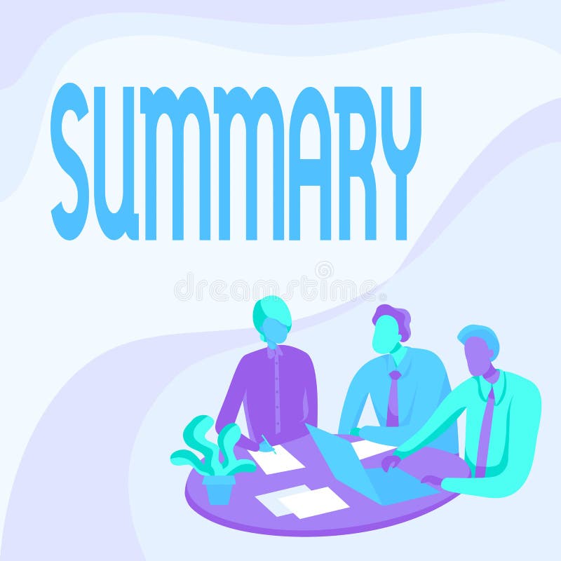 Text Caption Presenting Summary. Business Overview Brief Statement or ...