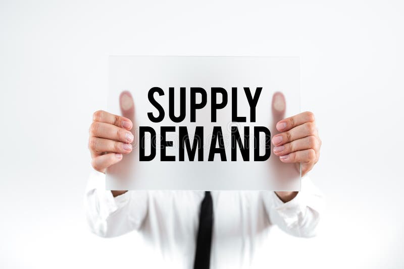 Text Caption Presenting Supply Demand. Business Concept Relationship ...