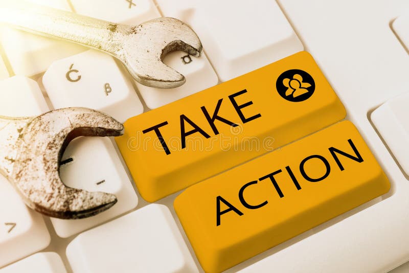 Conceptual Caption Take Action. Business Overview Positive Act of ...