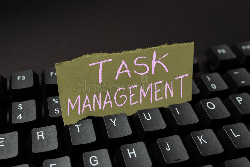 Conceptual Caption Task Management. Word Written on the Process of ...
