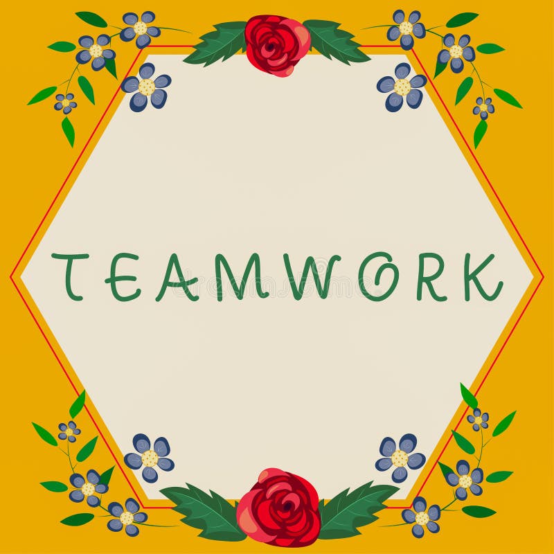Text Sign Showing Teamwork. Business Approach Group of Showing Who Work ...