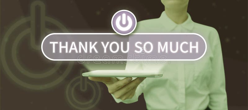 Conceptual Caption Thank You so Much. Internet Concept Expression of ...